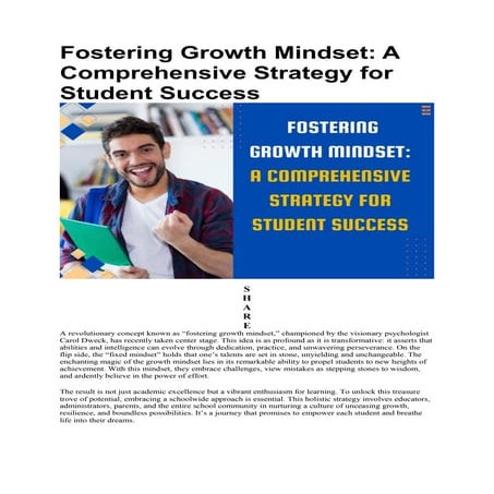 Fostering Growth Mindset: 9 Comprehensive Strategy For Student Success ...