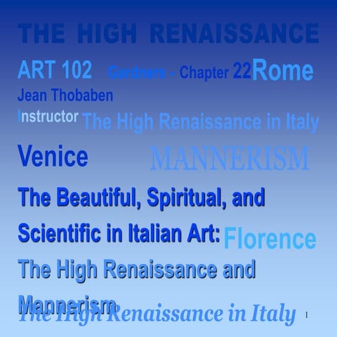 04 High Renaissance in Italy | PPT
