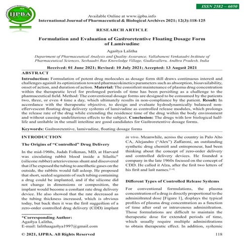 The Developability Classification System (DCS): Enabling an Optimized ...