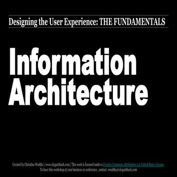 04 Fundamentals of UX Workshop: Information Architecture | PPTX