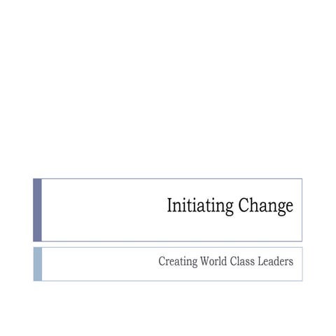 Initiating Change | PPT