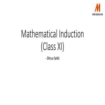 Mathematical induction | PPTX