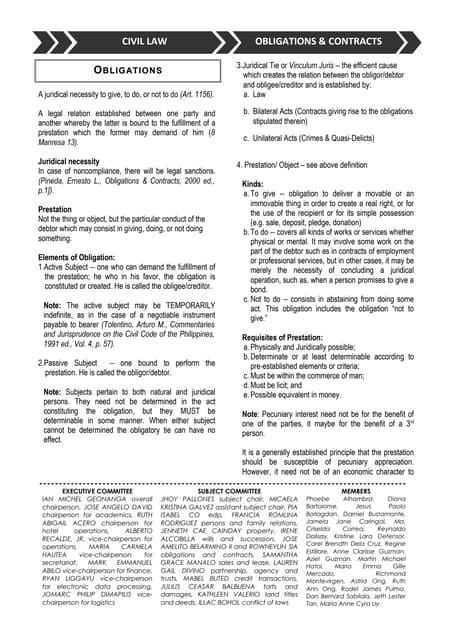 Obligations and-contracts reviewer | PDF