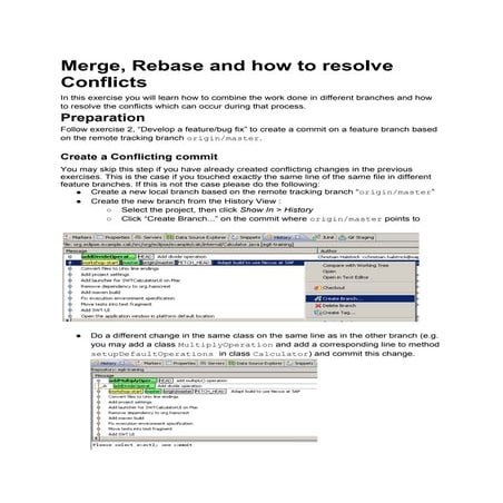 Git Tutorial Eclipsecon France 2014 Git Exercise 04 Merging Rebasing And Resolving Conflicts