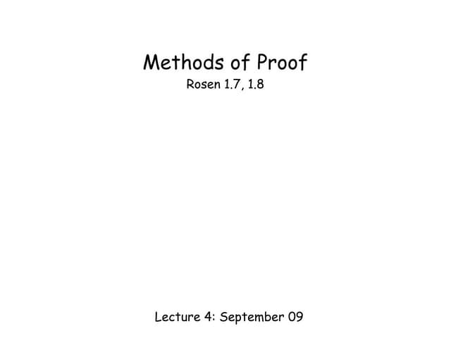 Unit 1 introduction to proofs | PPTX