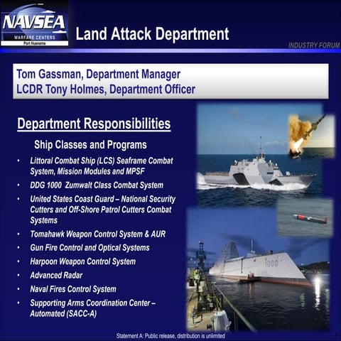 Land Attack - NSWC PHD Industry Forum 2014 | PDF