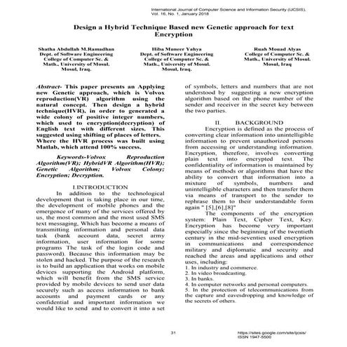 Design a Hybrid Technique Based new Genetic Approach for Text ...