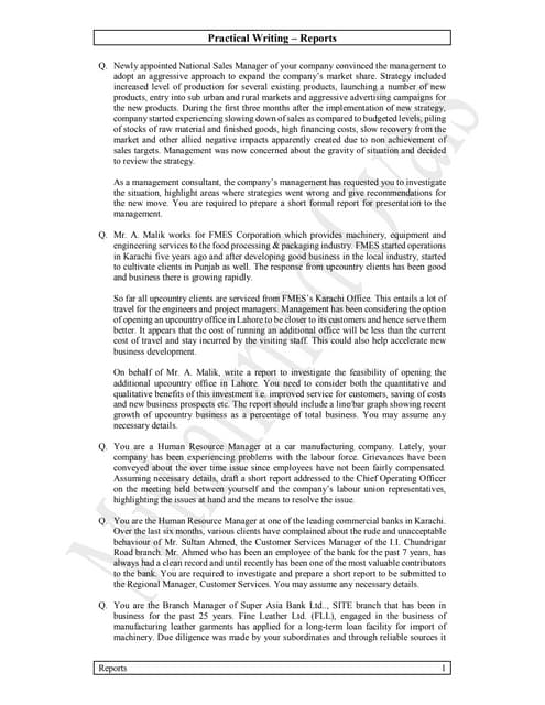 03 practical writing questions - memos | PDF