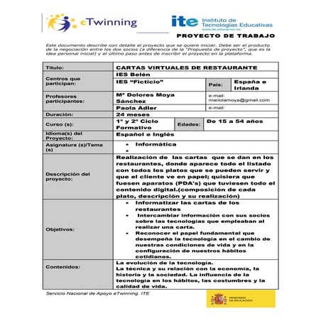 04 Proyecto De Trabajo | DOC | Computing | Technology & Computing