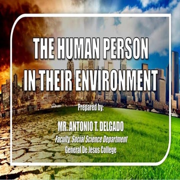 The Human Person in Their Environment | PDF