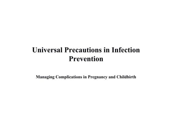 Universal precautions | PPTX