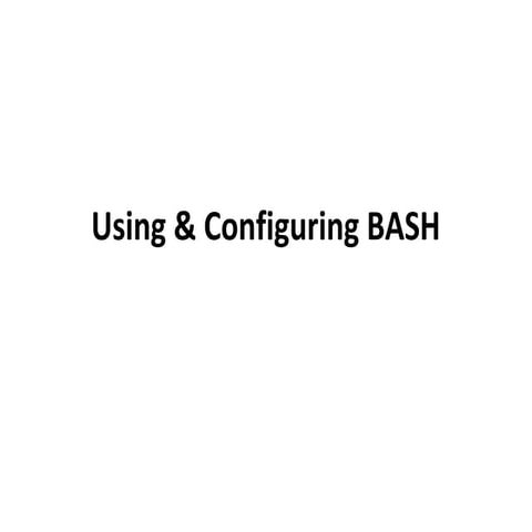 04 Using And Configuring Bash Ppt