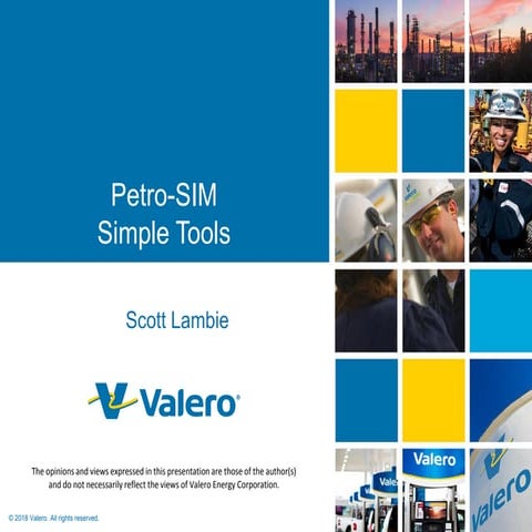 Valero Petro-SIM simple tools | PDF