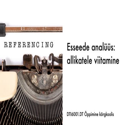 Esseede analüüs: allikatele viitamine | PDF