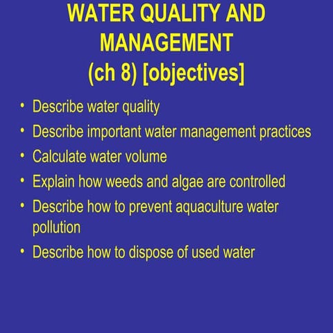 04 water quality and management | PPT