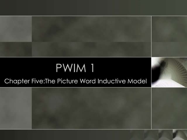 Picture Word Inductive Model (PWIM) | PPTX