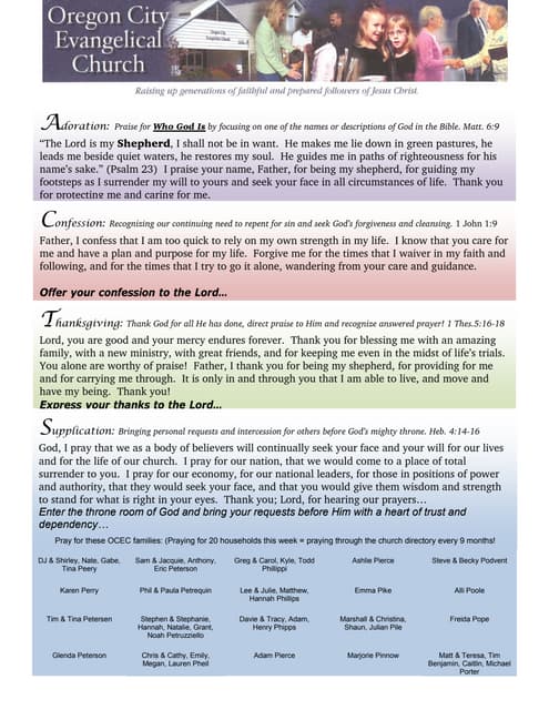 08 30 09 Prayer Sheet (Dressel) | PDF