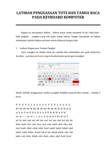 Mengetik 10 jari | PPT