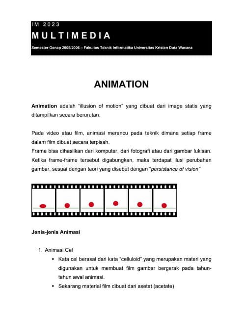 Animasi dalam Multimedia | PPTX