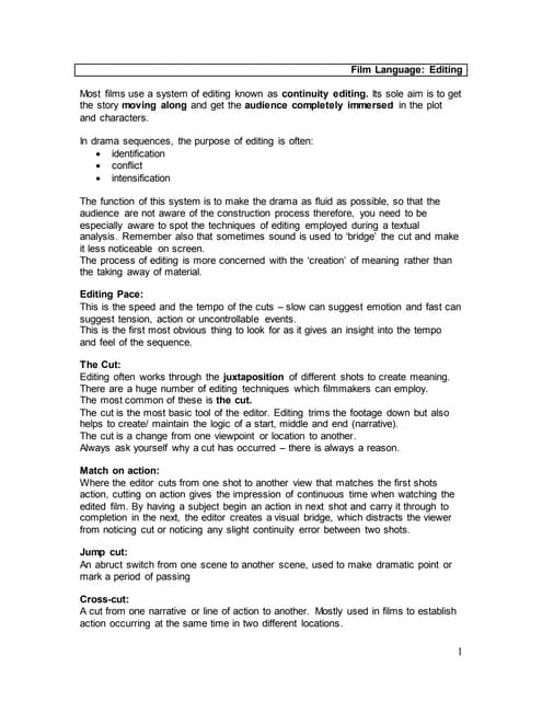 05. editing notes sheet | PDF