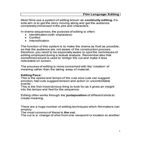 Editing terminology | PDF