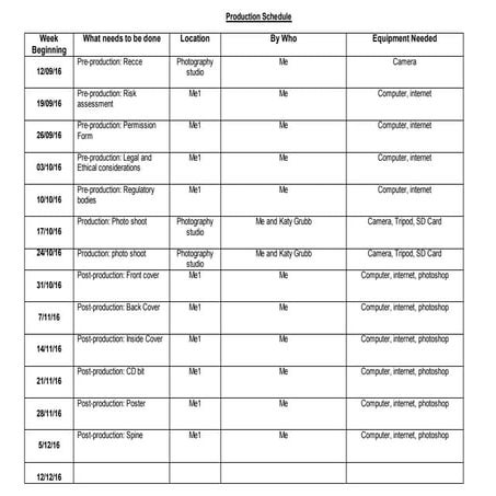 05. lo1 production schedule proforma | DOCX