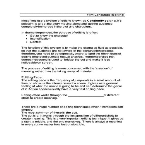 05. editing notes sheet | PDF