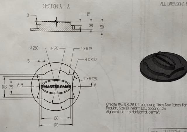 Mastercam Mill Turn Drawing 01 | PDF