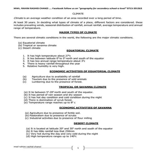 Grade 9 geography term 1 notes based on topic 1 | PDF