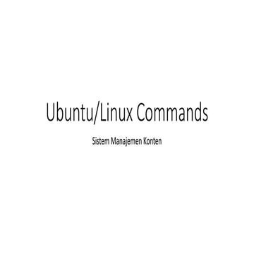 05. Ubuntu Terminal Commands.pptx | Operating Systems | Computer Software and Applications