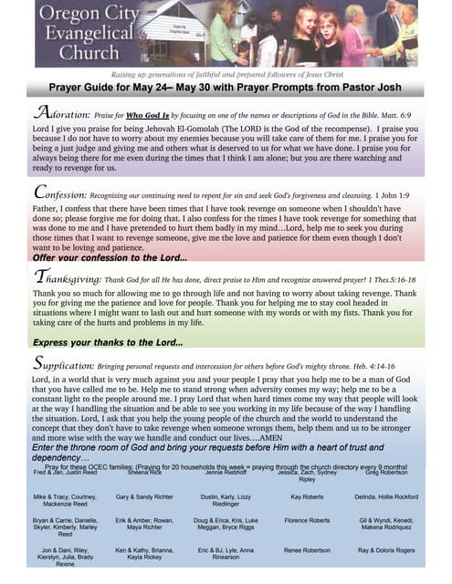 02 01 09 Prayer Sheet Dave | PDF