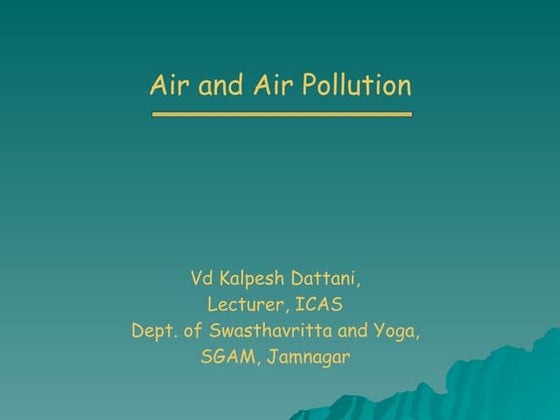 Monitoring of air pollution | PPT