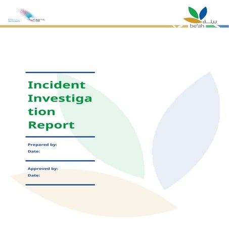 Incident Investigation Report documents beaha | PDF