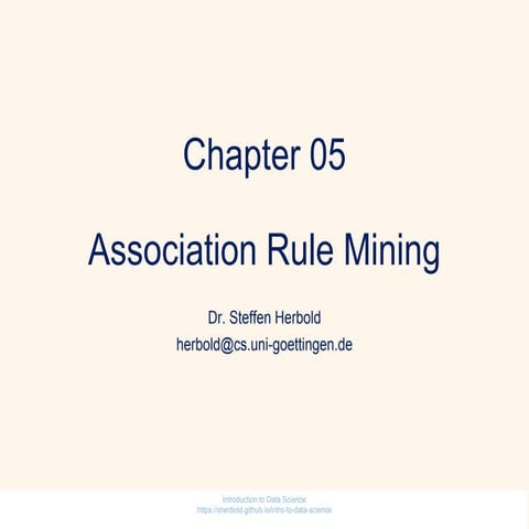 05-Association-Rules.pptx | Databases | Computer Software and Applications