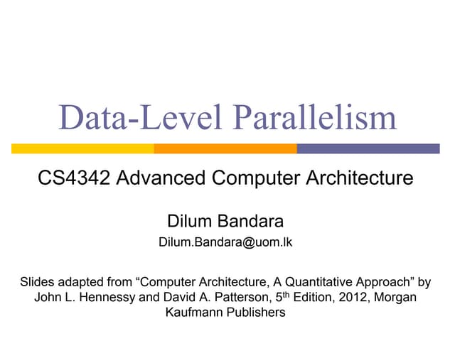 Data-Level Parallelism in Microprocessors | PPT Data-Level Parallelism in Microprocessors | PPT