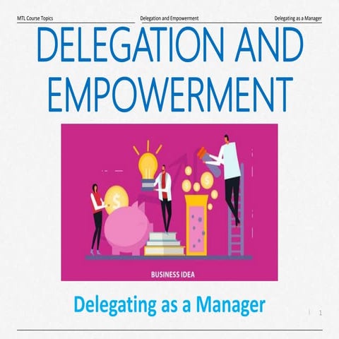 Delegating as a Manager | PPTX