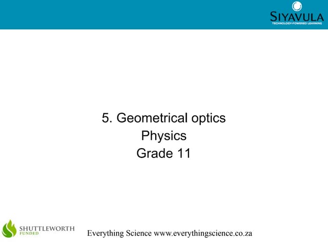Ray Optics Class 12 Part-1 | PPT