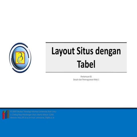 Tabel HTML | PPTX