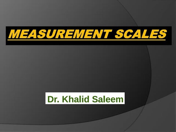 Levels of measurement | PPTX | Physics | Science