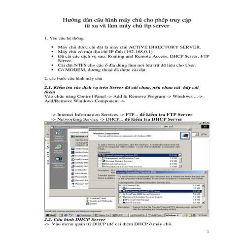 Lab 1 xay dung ftp server | PDF