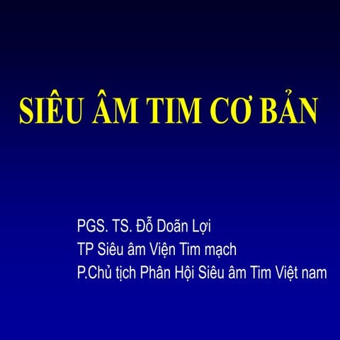 05. sieu am tim co ban | PDF
