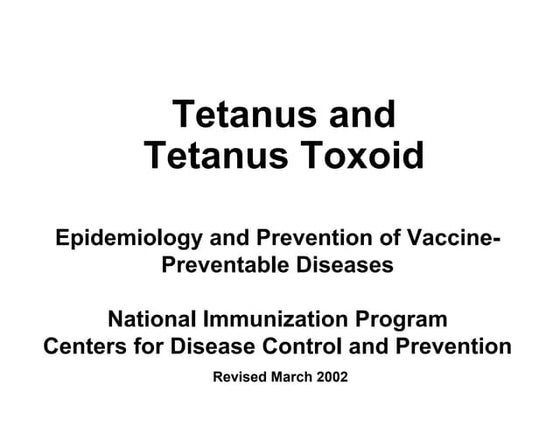Tetanus | PPT