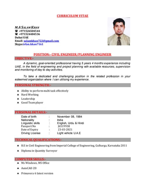 Nazar ali cv | PDF