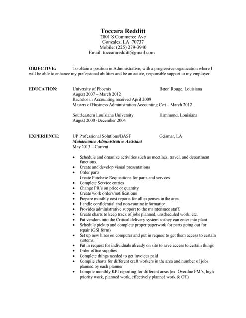 Rita Resume' 03122015 | DOC | Human Resources | Business