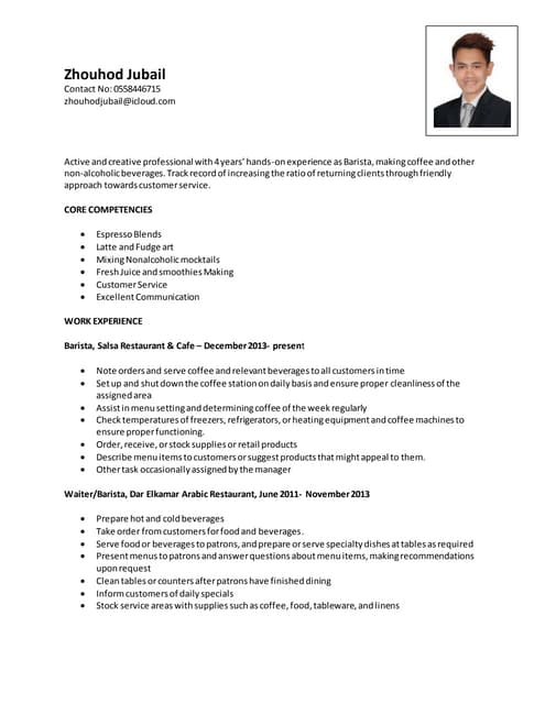 Black and Orange Professional Barista Coffee Portfolio Presentation.pptx