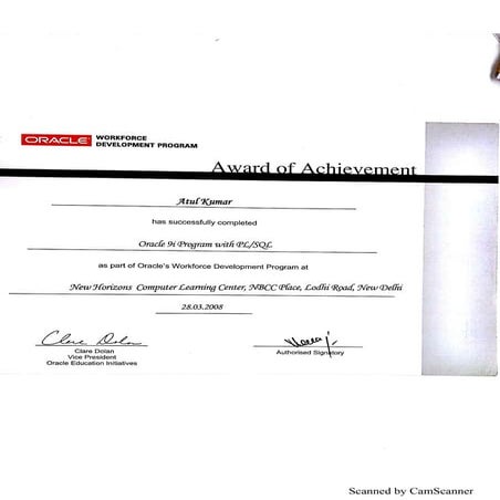 NH Oracle PLSQL Certificate | PDF