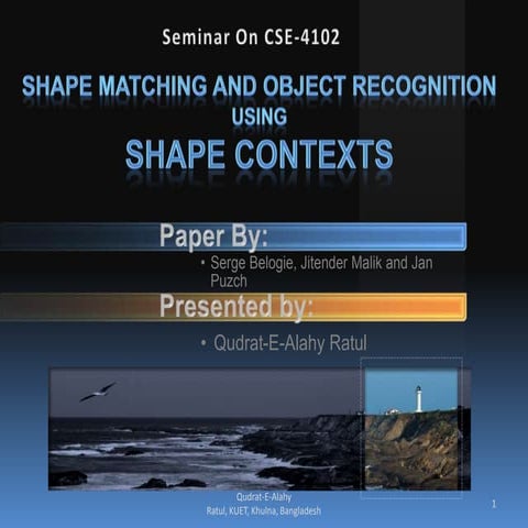 Shape Matching And Object Recognition Using Shape Contexts Ppt 9360