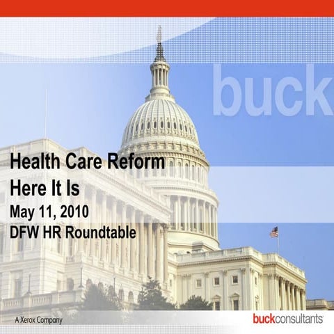 Healthcare Reform Legislation and the Impacts on HR - a Pearson ...