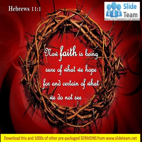 0514 hebrews 111 now faith is being sure power point church sermon | PPT