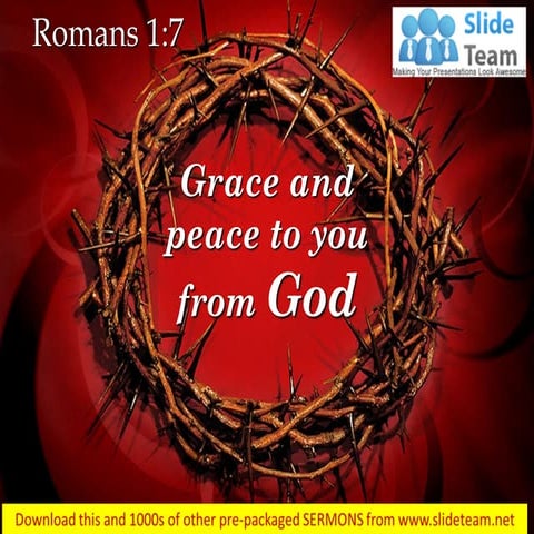 0514 romans 17 grace and peace power point church sermon | PDF